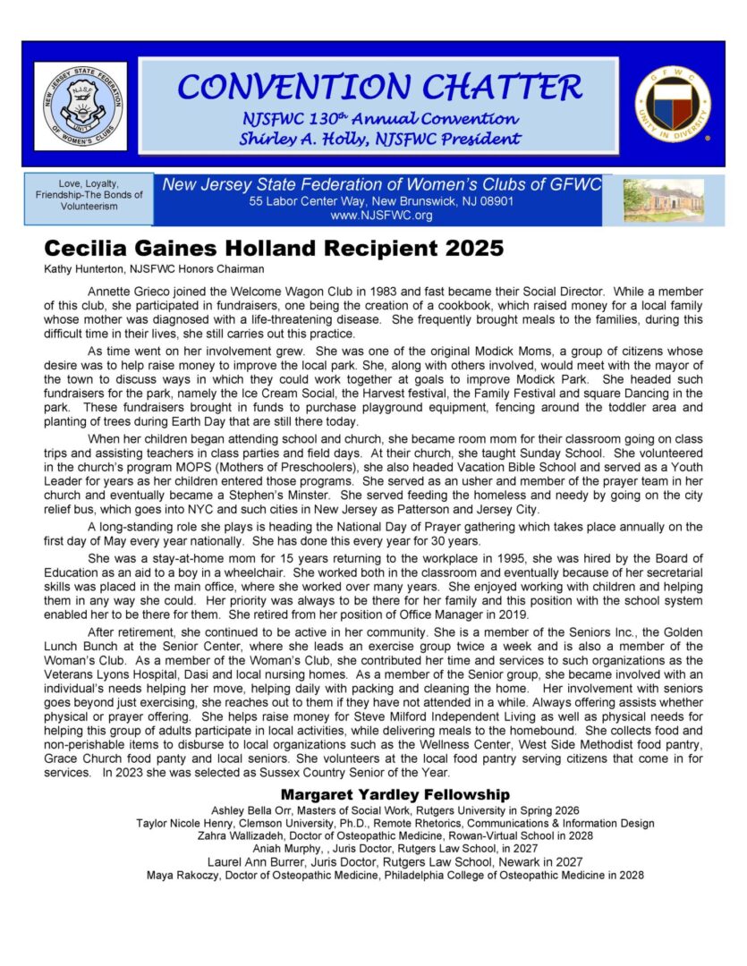 NJSFWC | Convention Information